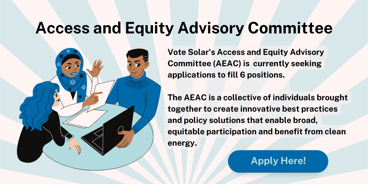 Access & Equity Advisory Committee - Vote Solar