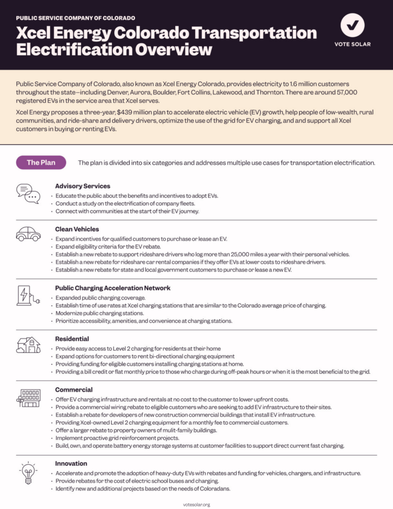 Xcel 2023 Transportation Electrification Plan - Vote Solar